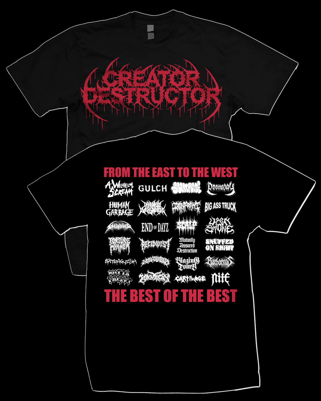 Creator-Destructor Records - Label Roster T-Shirt – creatordestructor